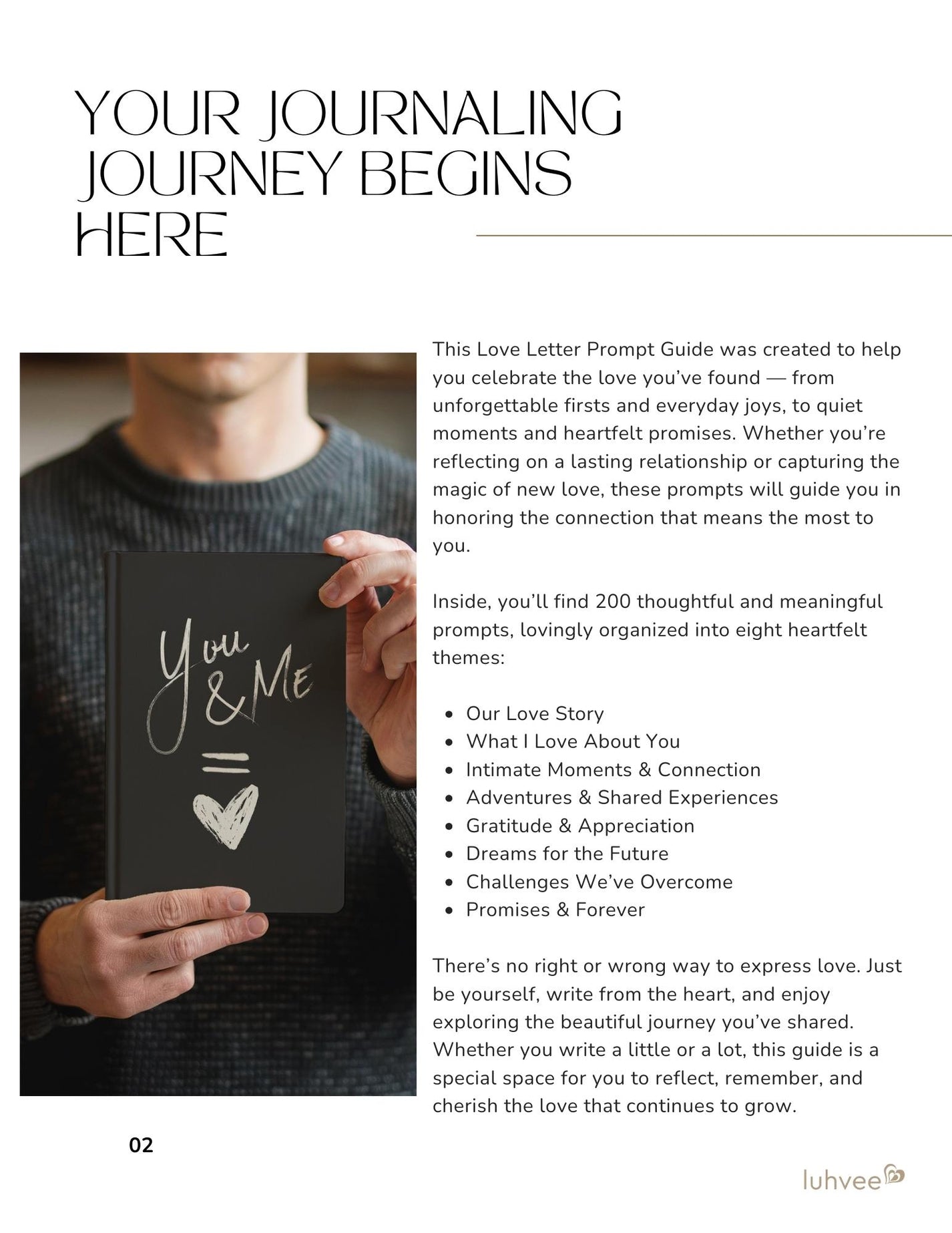 200 Love Letter Prompts Guide — Digital Download – Luhvee Books