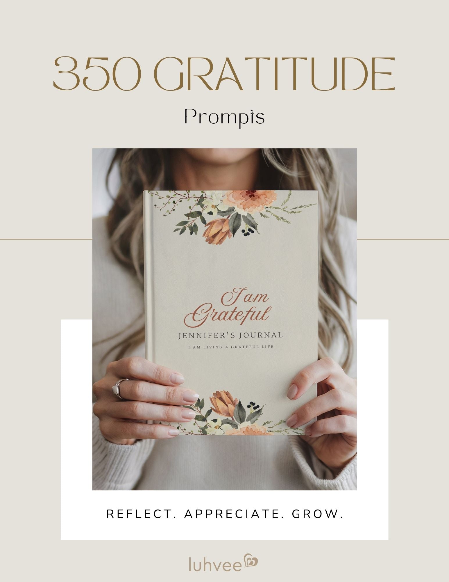 I Am Grateful - Custom Journal + 350 Gratitude Prompts – Luhvee Books